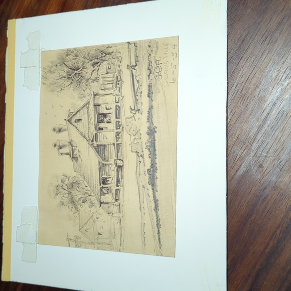 USA | Art | Original Pencil Sketch Labeled Deansville 954 | Poshmark